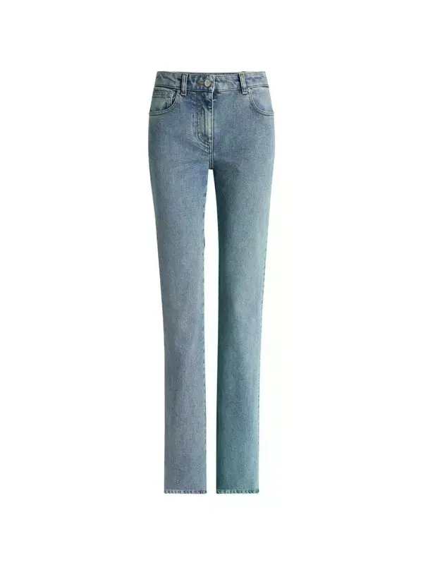 Balmain Bootcut Faded Denim Jeans - Blue