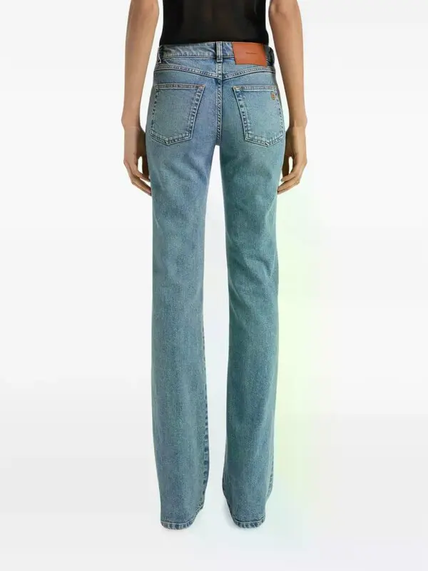 Balmain Bootcut Faded Denim Jeans - Blue