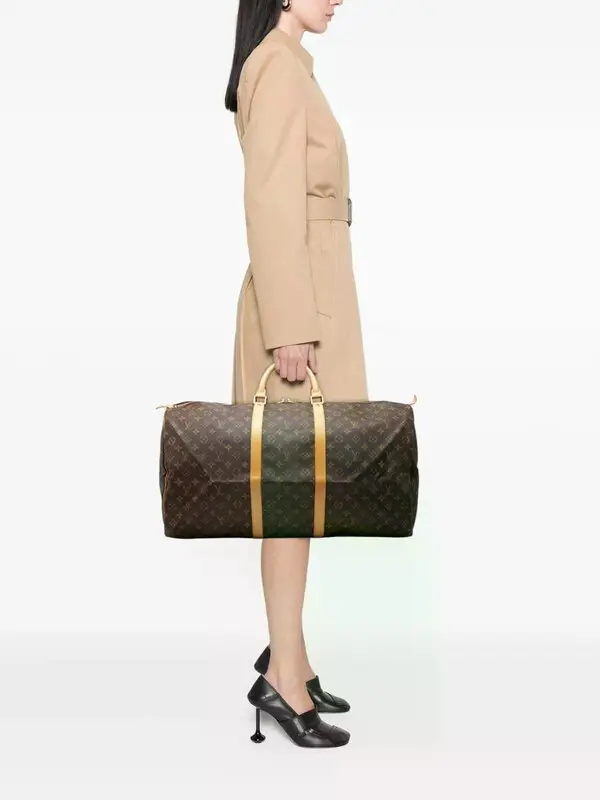 LOUIS VUITTON 1997 Monogram Keepall 60 Travel Bag - Brown