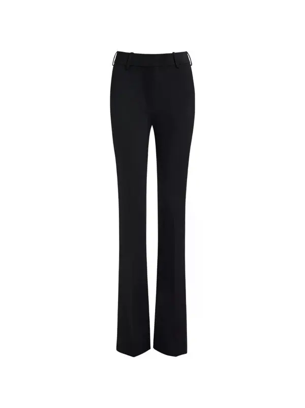 Balmain Low-waisted Wool-satin Trousers - Black