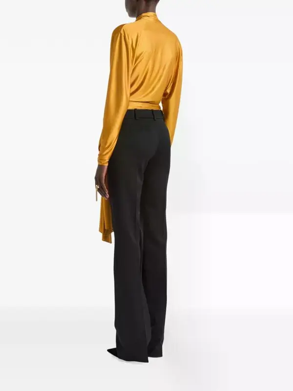 Balmain Low-waisted Wool-satin Trousers