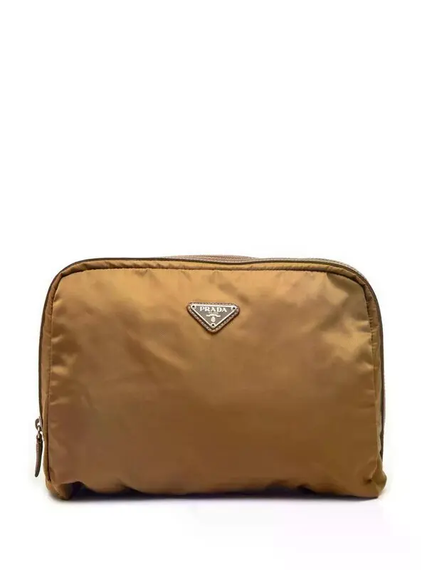 Prada 2000-2013 Tessuto Clutch Bag - Brown