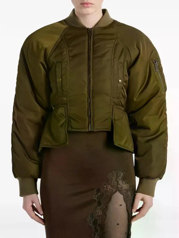 Balmain Nylon Peplum Jacket