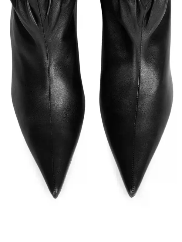 Balmain Sphynx Smooth Leather Ankle Boots