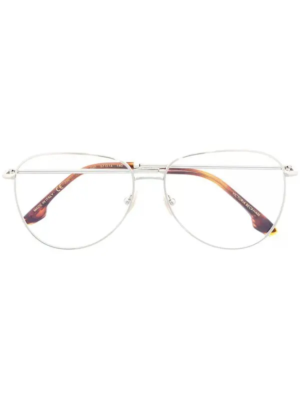 Victoria Beckham Pilot-frame Glasses - Silver