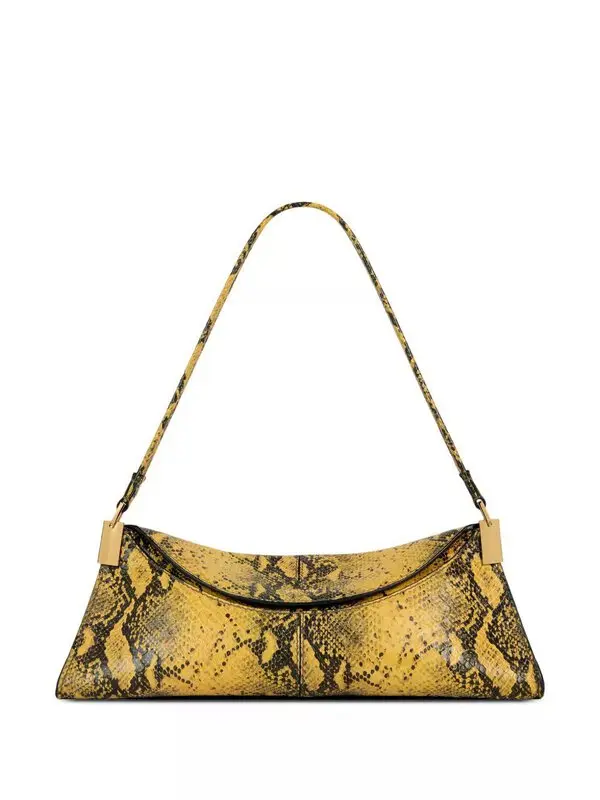 Balmain 64-83 Small Bag In Python-effect Leather - Yellow