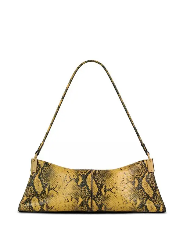 Balmain 64-83 Small Bag In Python-effect Leather