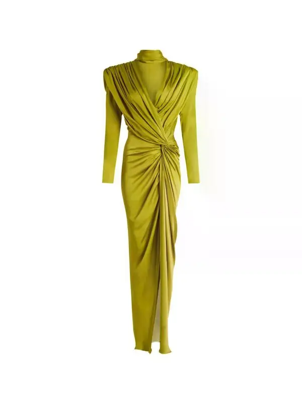 Balmain Long Silk Chiffon Gown