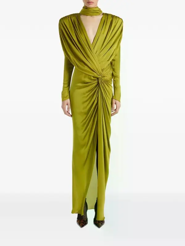 Balmain Long Silk Chiffon Gown
