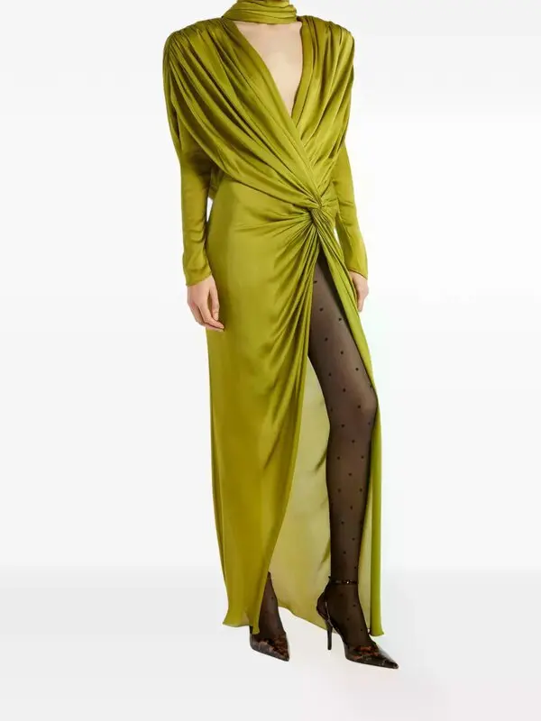 Balmain Long Silk Chiffon Gown