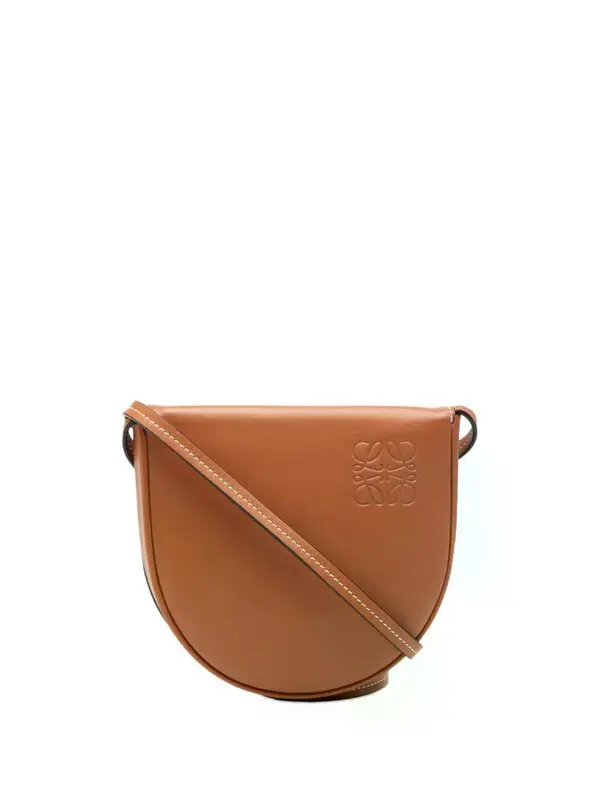 Loewe 2019 Mini Soft Calfskin Heel Pouch Crossbody Bag - Brown