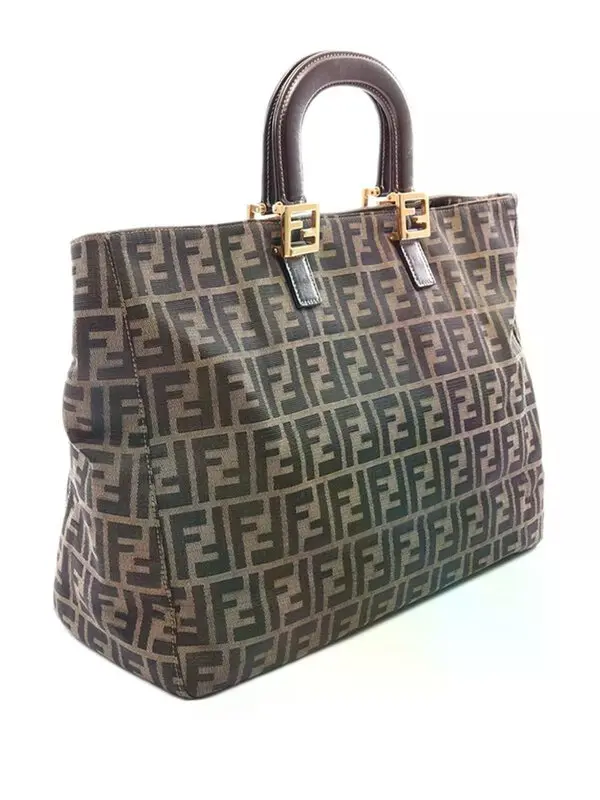 Fendi Zucca Canvas Twins Tote Bag