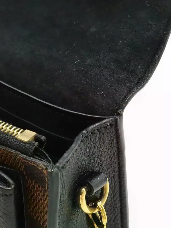 LOUIS VUITTON Damier Ebene Vavin Wallet On Chain Crossbody Bag - Black