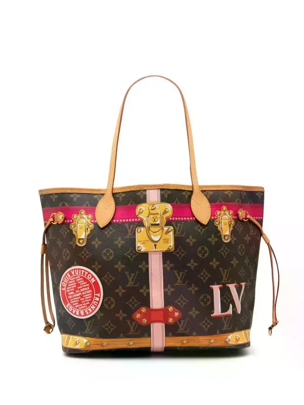 LOUIS VUITTON 2018 Monogram Summer Trunks Neverfull Mm Tote Bag - Brown