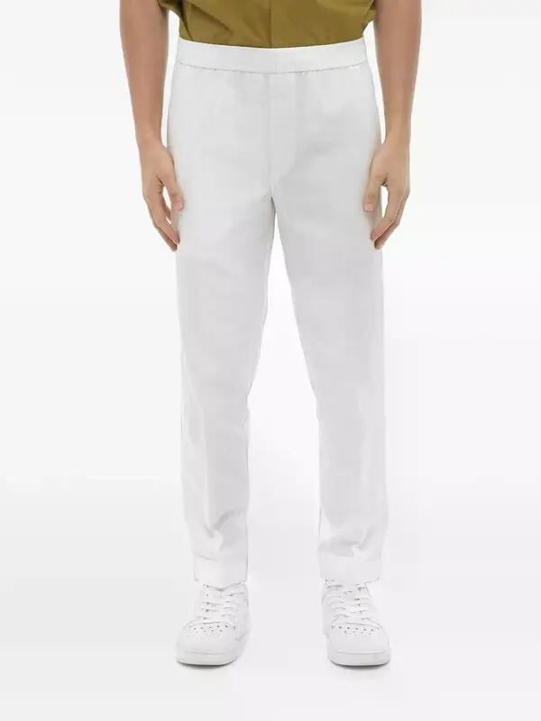 Neil Barrett Elastic-waist Slim-fit Trousers - White