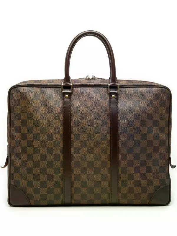 LOUIS VUITTON Damier Ebene Business Bag - Brown