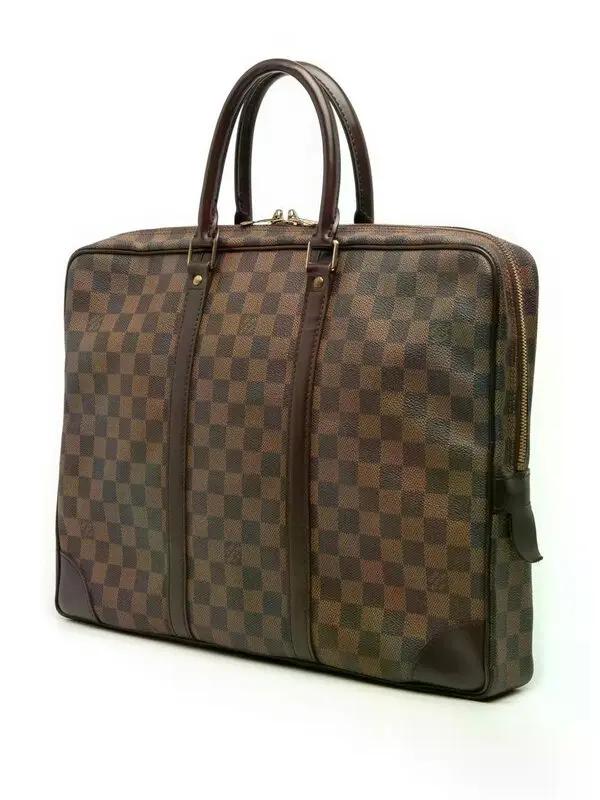 LOUIS VUITTON Damier Ebene Business Bag - Brown
