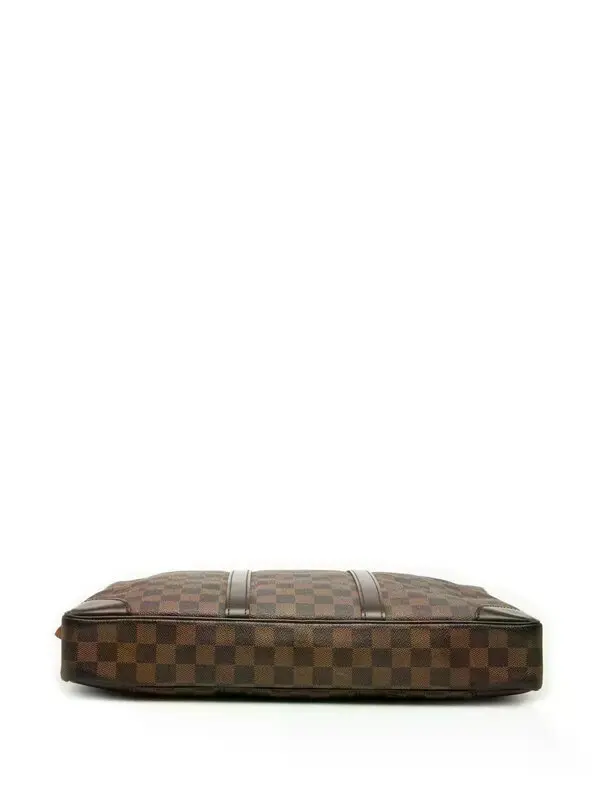 LOUIS VUITTON Damier Ebene Business Bag - Brown