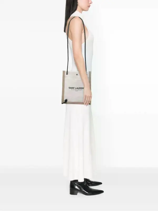 Saint Laurent Canvas Universite Flat Convertible Crossbody Bag