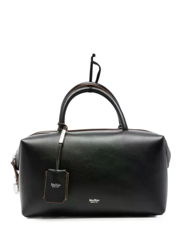 Max Mara Holdallm Leather Tote Bag - Black