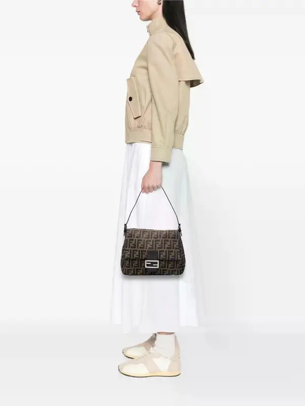 Fendi Zucca Canvas Mamma Forever Shoulder Bag