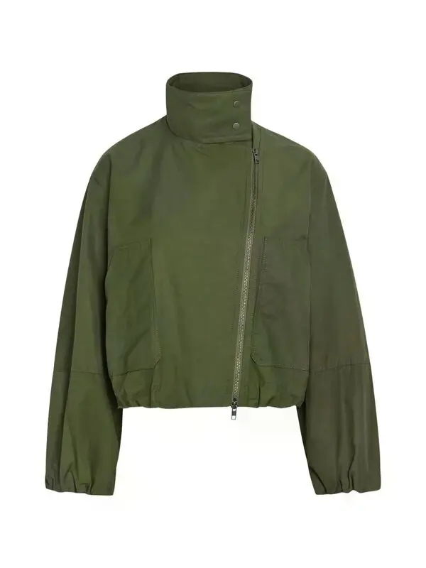 Vince Asymmetric-zip High-neck Jacket - Green