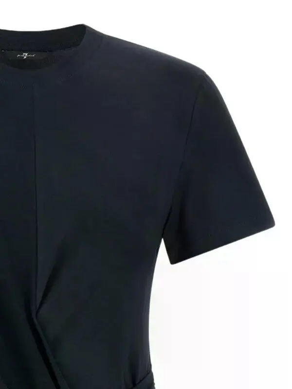 7 For All Mankind Twisted Ruched T-shirt - Black