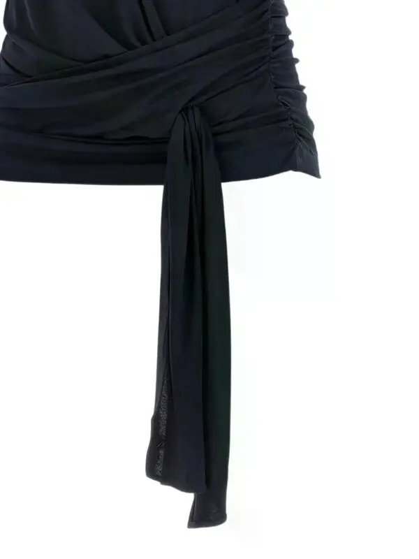 7 For All Mankind Twisted Ruched T-shirt - Black