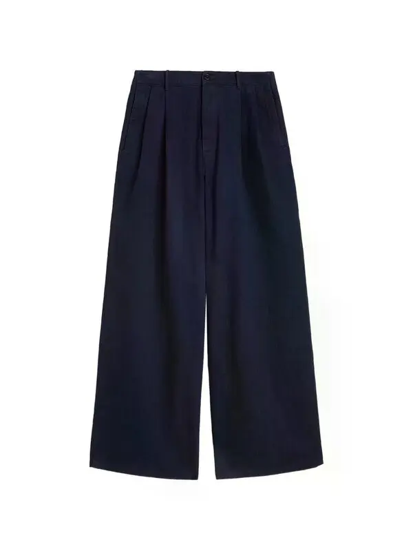 JIL SANDER Pleated Oversized Jeans - Blue