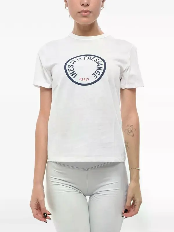 INES DE LA FRESSANGE PARIS Logo Print T-shirt - White