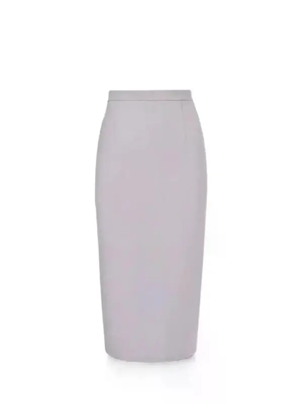 Roland Mouret Crepe Midi Skirt - Grey