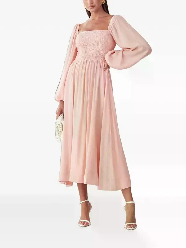 ST MRLO Square-neck Midi Dress - Pink