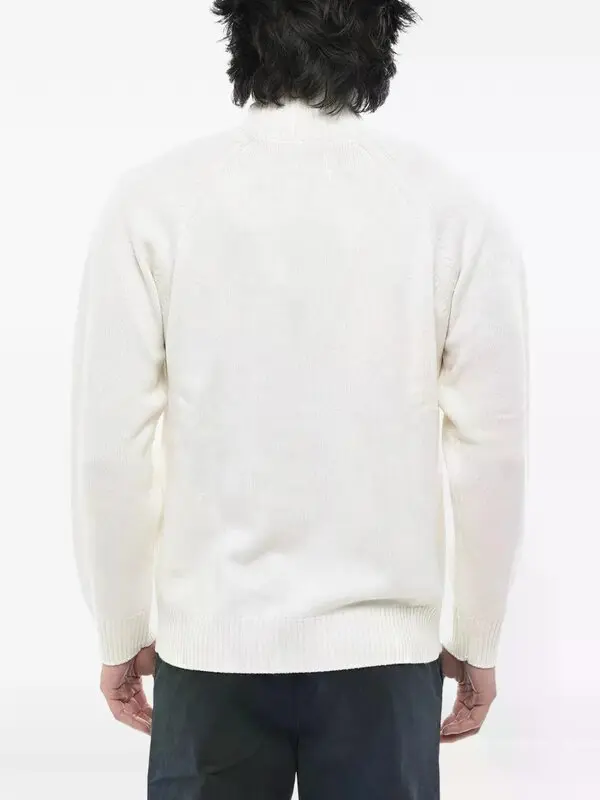 PAOLO PECORA Ribbed-edge Wool Turtleneck Sweater - Neutrals