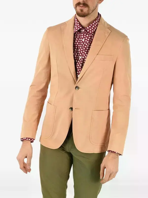 Corneliani Single-breasted Patch-pocket Cotton Blazer