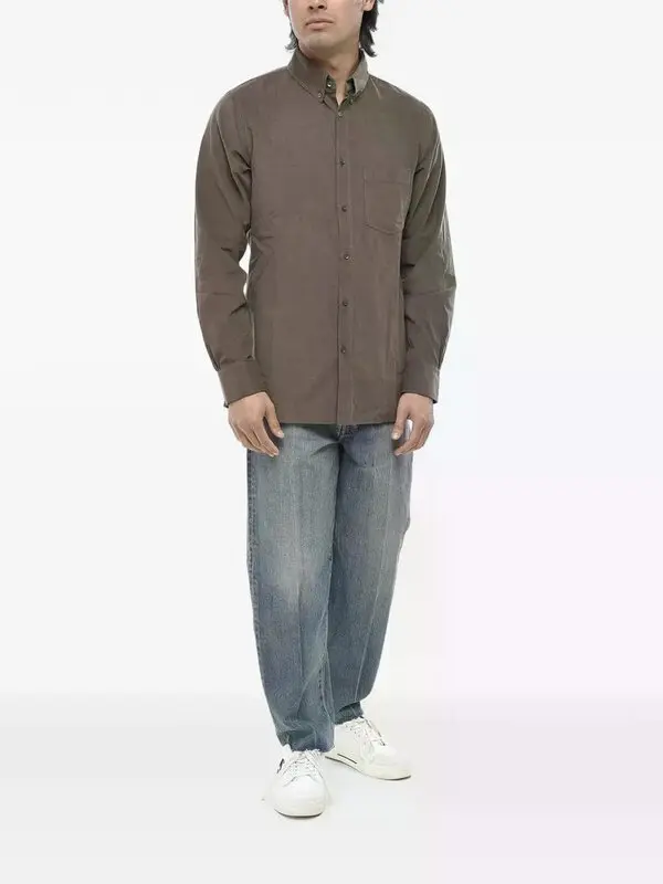 PAOLO PECORA Button-down Velvet Shirt