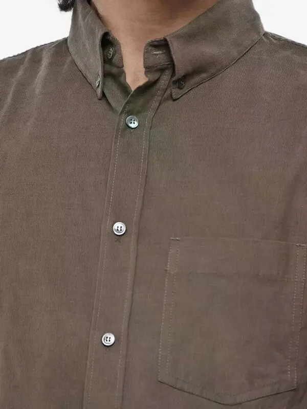 PAOLO PECORA Button-down Velvet Shirt