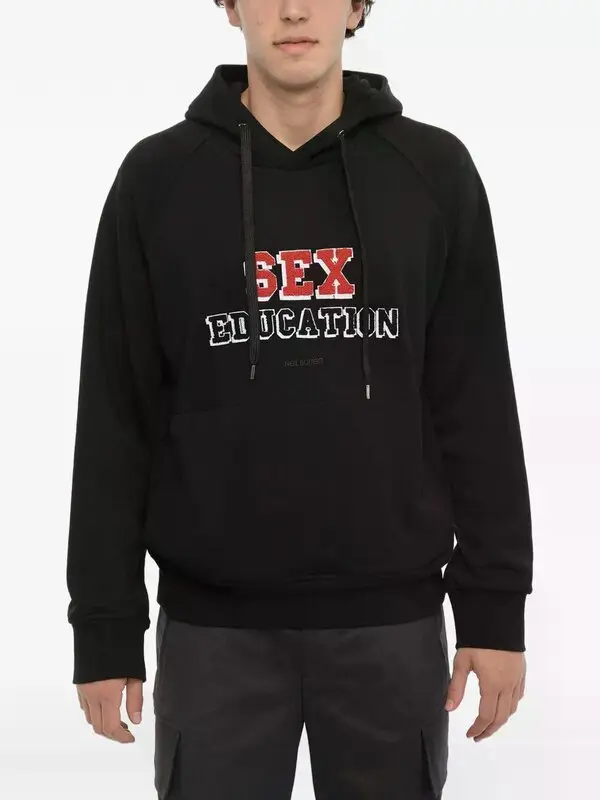 Neil Barrett Embroidered Hoodie - Black