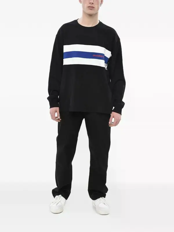 AWAKE NY Stripe-detail Long-sleeve T-shirt
