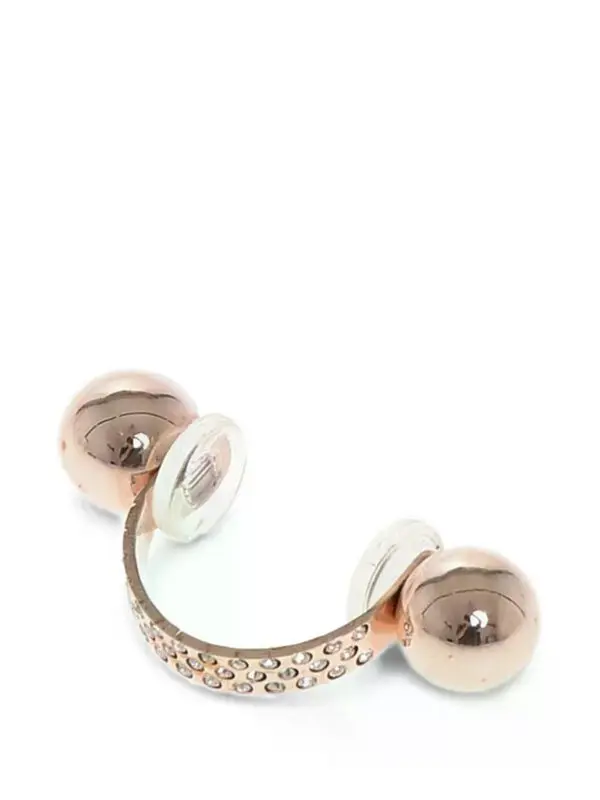 Dsquared2 Rose Gold Rhinestone Embellished Septum Piercing - Pink