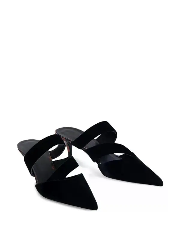 Balmain Velvet Tortoiseshell-effect Mules