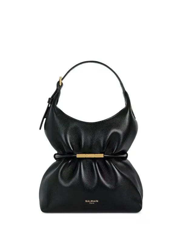 Balmain Sphynx Mini Bag In Smooth Leather - Black
