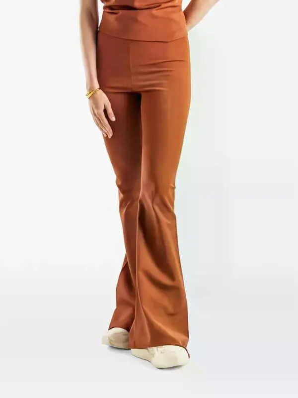 Rick Owens Fine-knit Flared Trousers - Orange