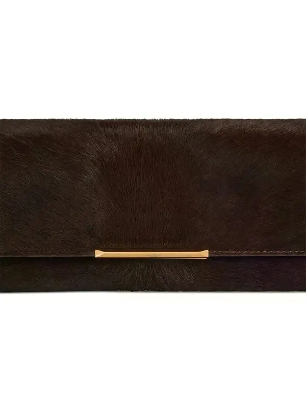 Balmain Long Clutch Bag In Pony-effect Leather