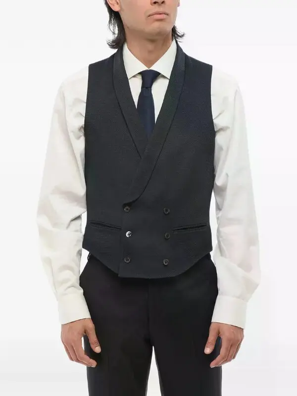 Corneliani Double-breasted Waistcoat - Black