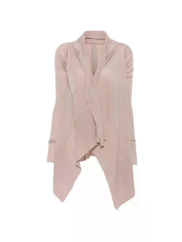 Rick Owens Draped Asymmetric Hem Cardigan - Neutrals