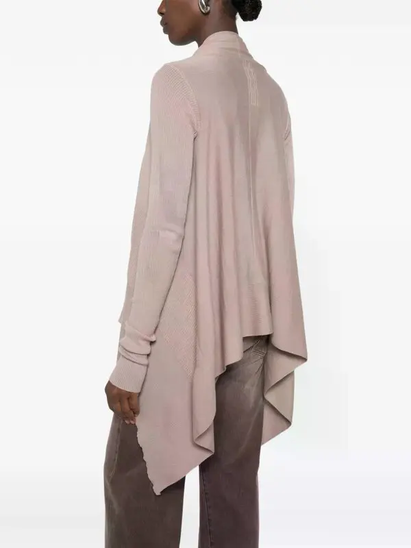 Rick Owens Draped Asymmetric Hem Cardigan