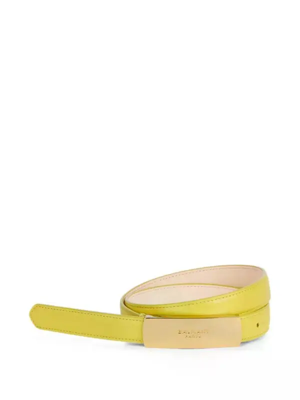Balmain Smooth-leather Belt - Yellow