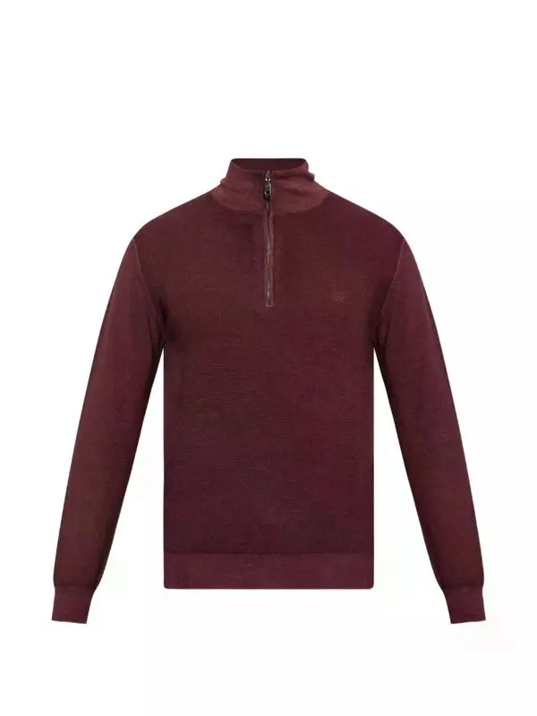 Etro Quarter-zip Wool Sweater - Red