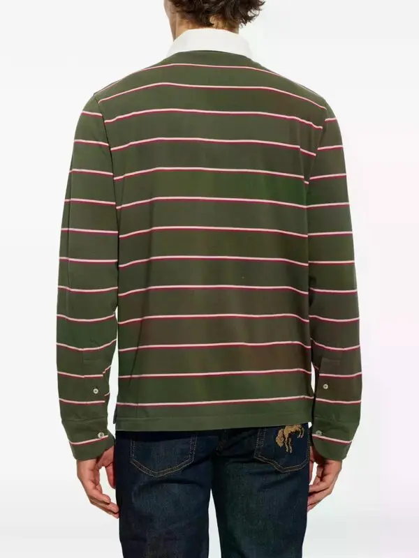 Etro Striped Long-sleeve Polo Shirt