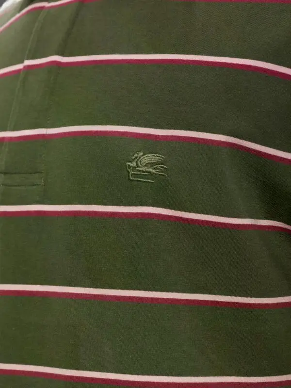 Etro Striped Long-sleeve Polo Shirt